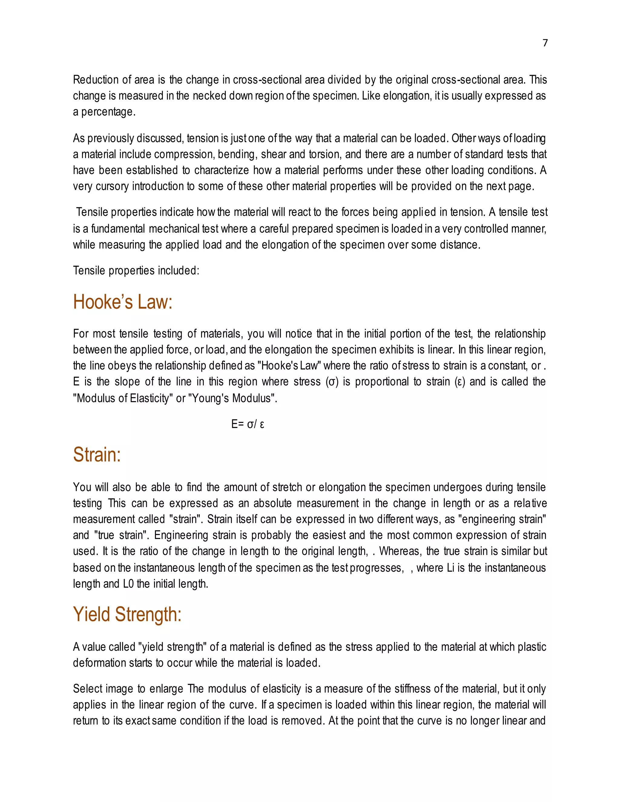 Tensile Strengthy | DOCX | Physics | Science