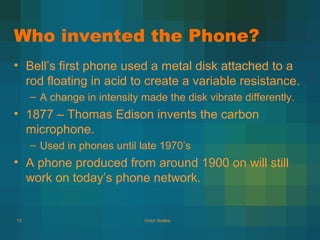 Victor Scelba - History of Telecommunications | PPT
