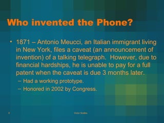 Victor Scelba - History of Telecommunications | PPT