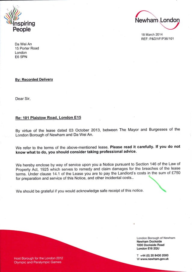 Section 146 Notice Letter | PDF