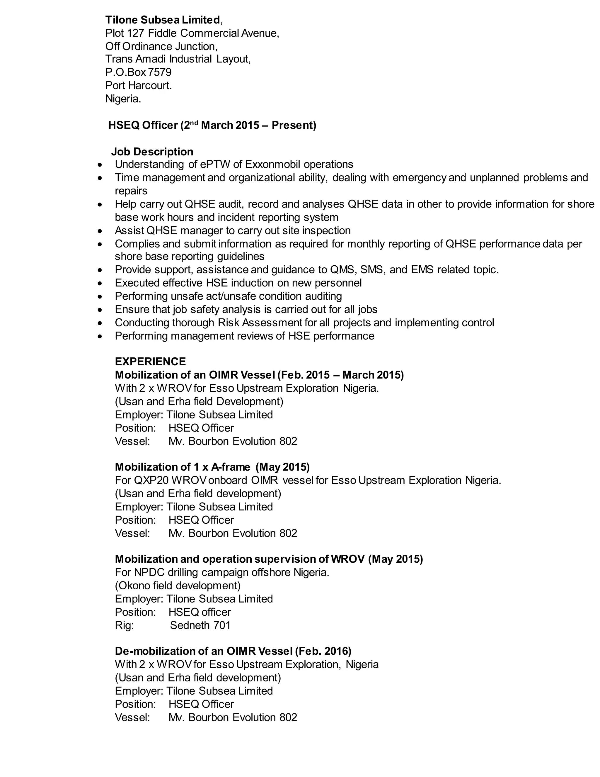 Victor umoh cv | PDF