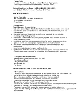 Victor umoh cv | DOCX | Logistics | Business