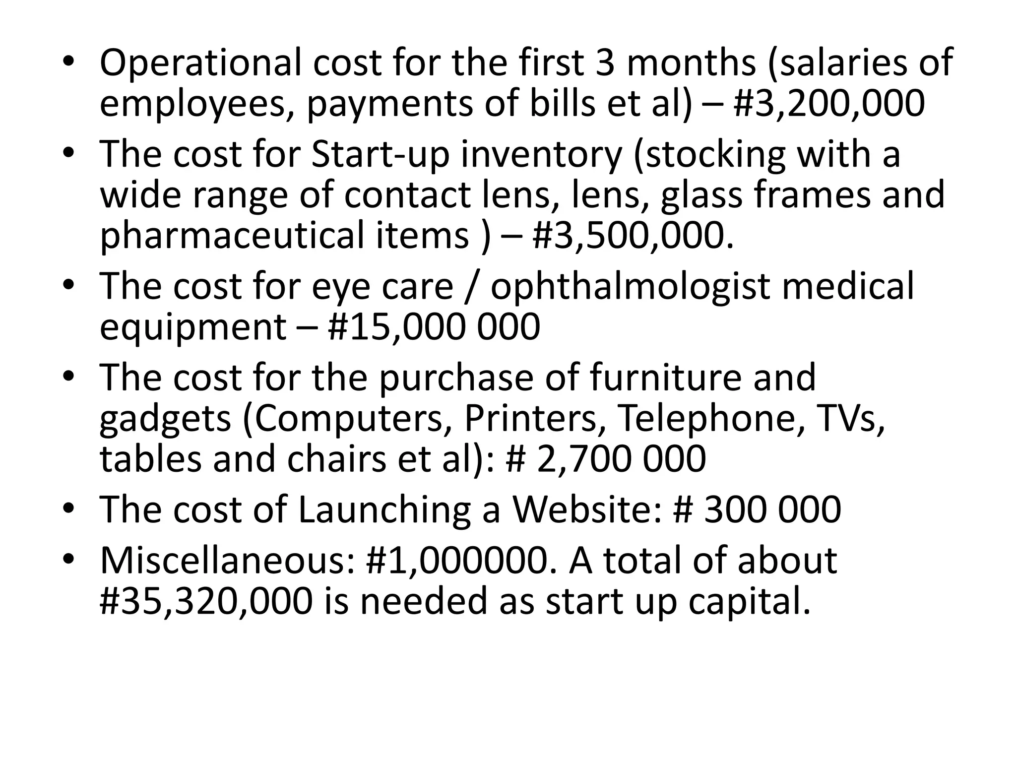 VICTORY EYE CARE CLINIC BUSINESS PLAN.ppt