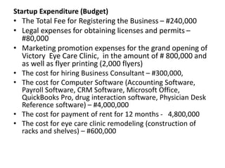 VICTORY EYE CARE CLINIC BUSINESS PLAN.ppt