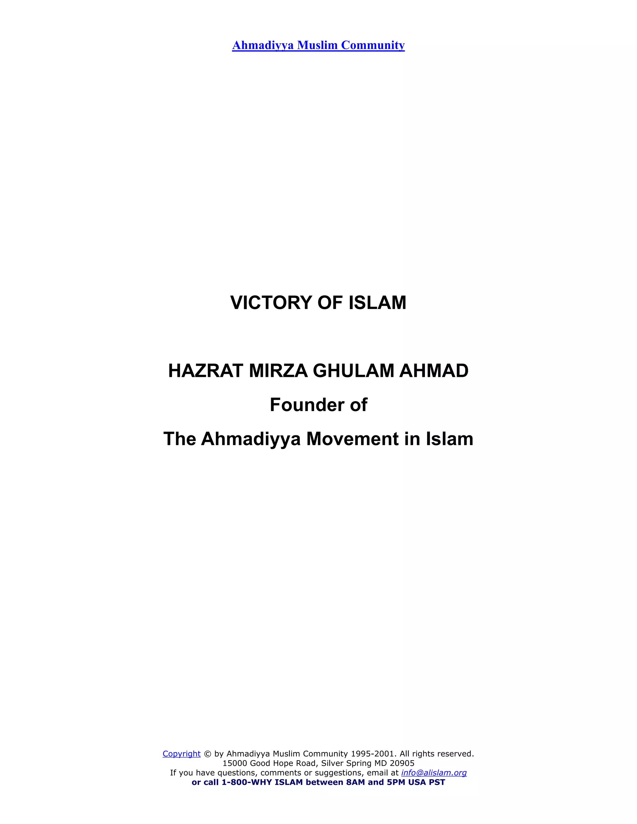 Victory of islam | PDF