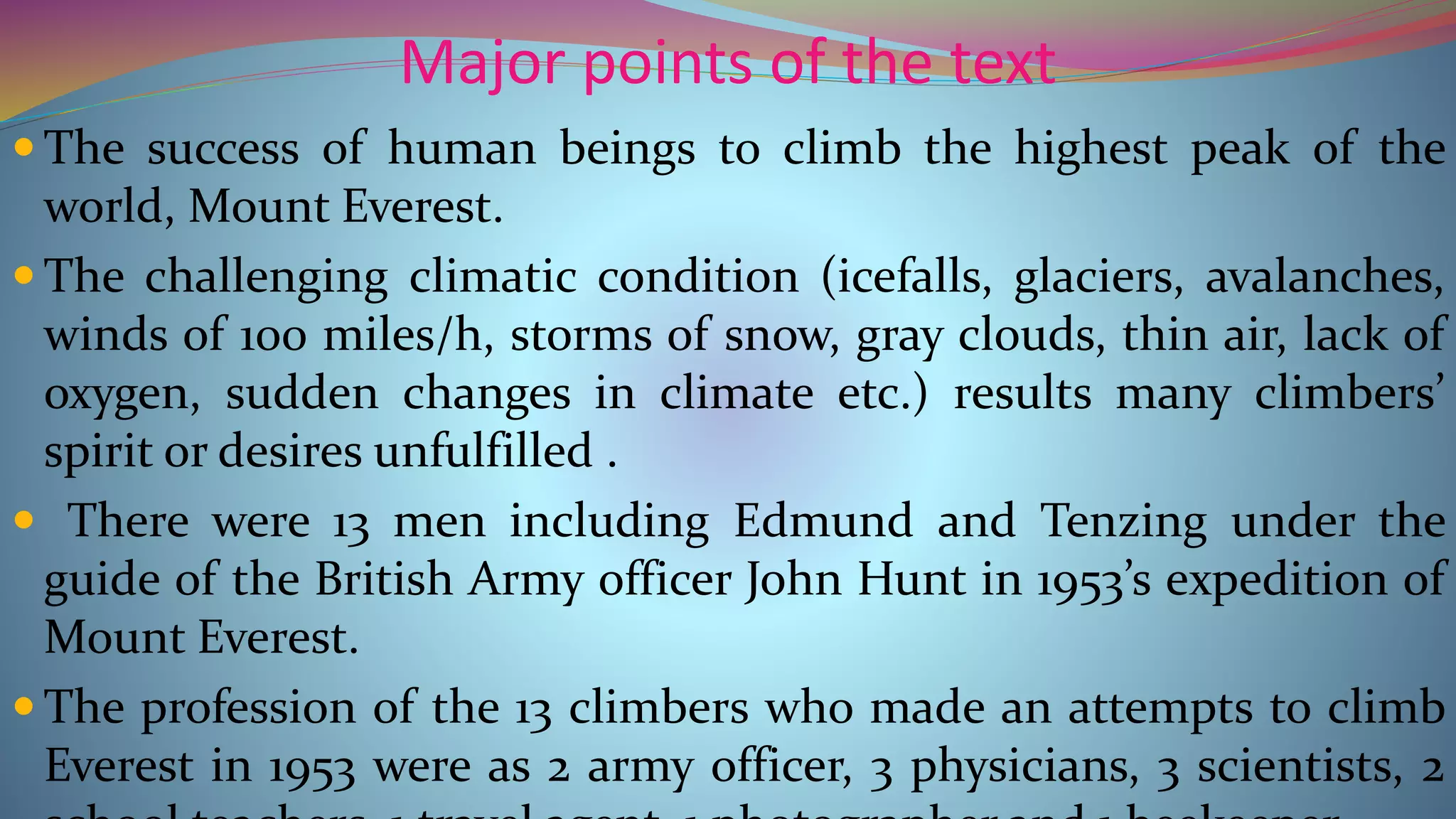 Victory on everest | PPTX