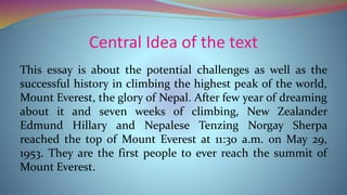 Victory on everest | PPTX