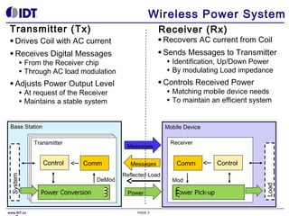 IDT Wireless Power IDTP9020, IDTP9030 IC and Evaluation Kit Overview | PPT