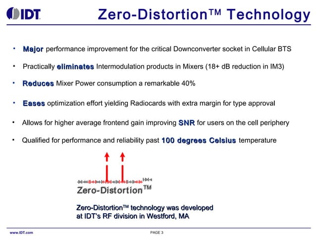 RF to IF Mixers by IDT: Low-power Downconversion Mixers with Zero ...