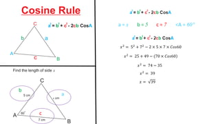 Cosine rule | PPTX