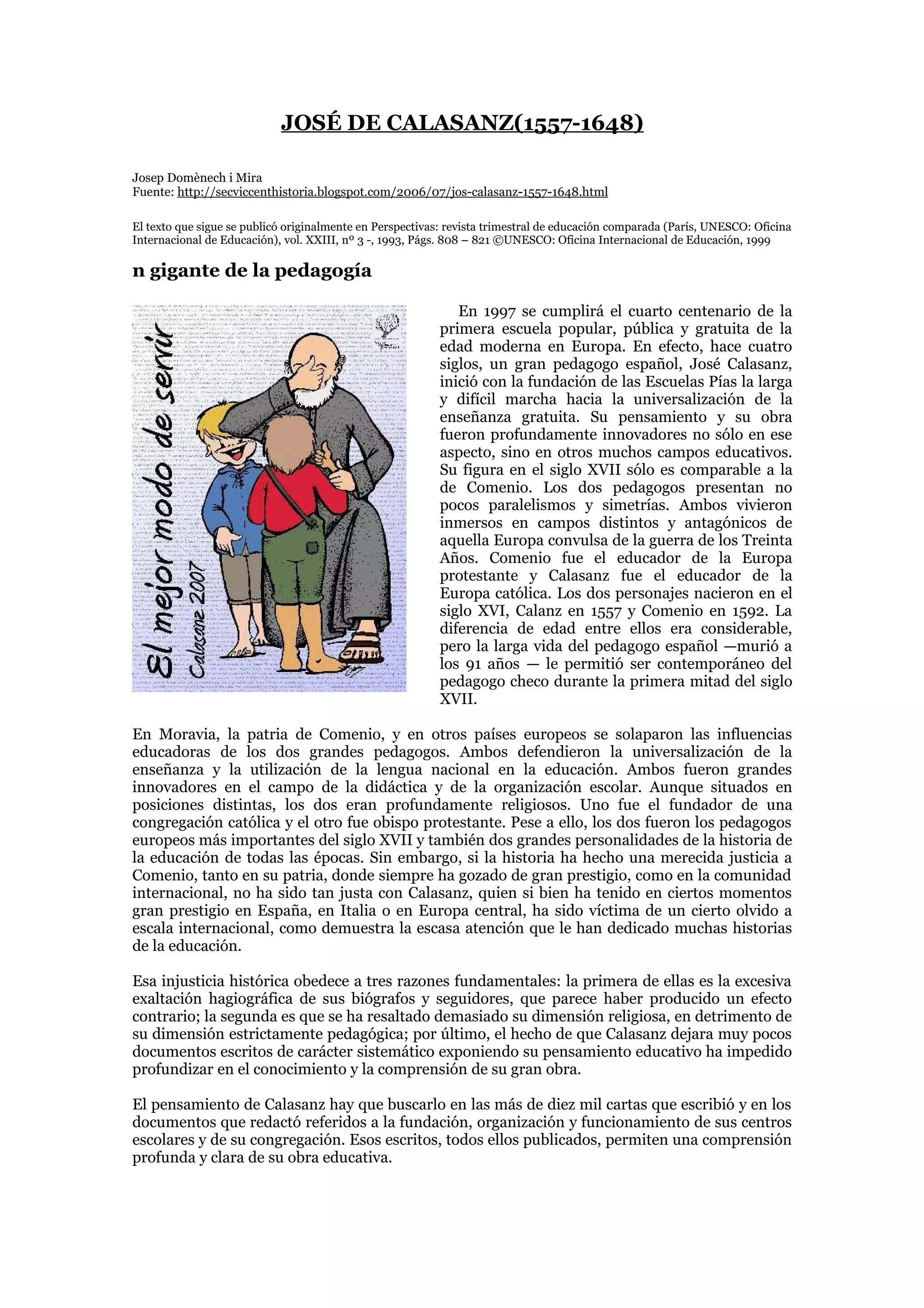 Vida De San José De Calasanz | DOC | Christianity | Religion & Spirituality
