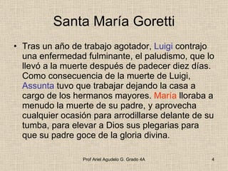 Vida De Santa Maria Goretti | PPS