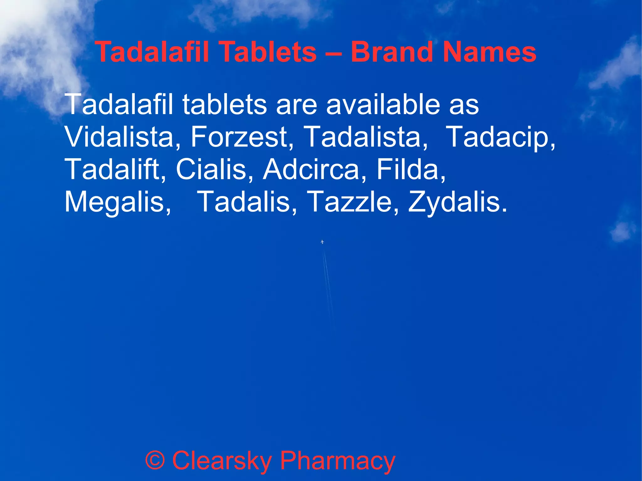 Vidalista (Generic Tadalafil Tablets) | PDF