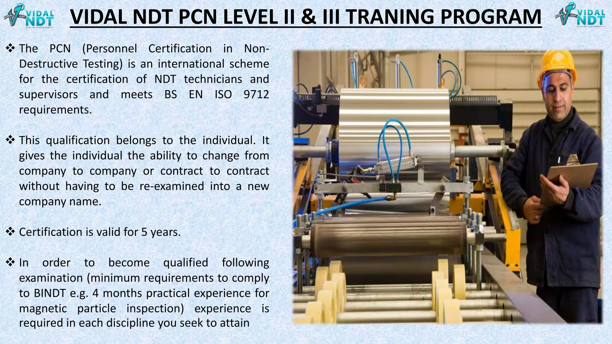 Vidal pcn level 1,2 and 3 training program | PPTX