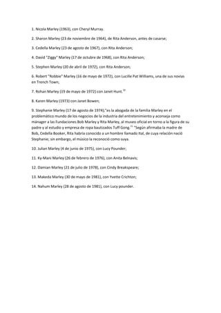 Cheryl Murray Bob Marley