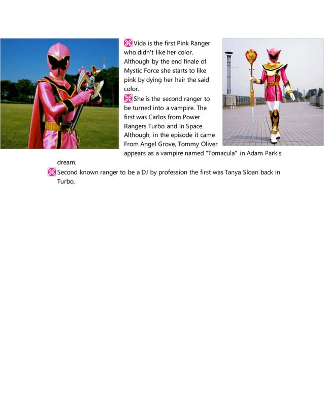 Vida Rocca - The Pink Mystic Force Power Ranger | PDF