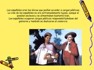 Vida social de la epoca colonial | PPT