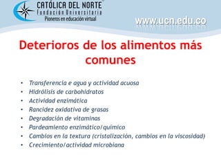 Vida util en alimentos | PPTX