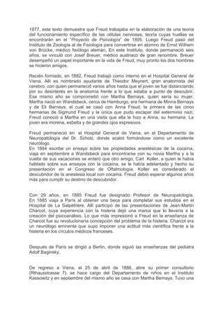 Vida y obra de sigmund freud | PDF