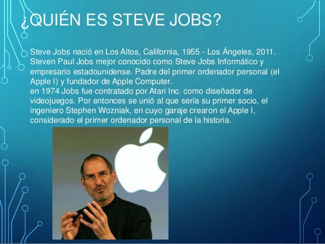 Vida Y Obra De Steve Jobs