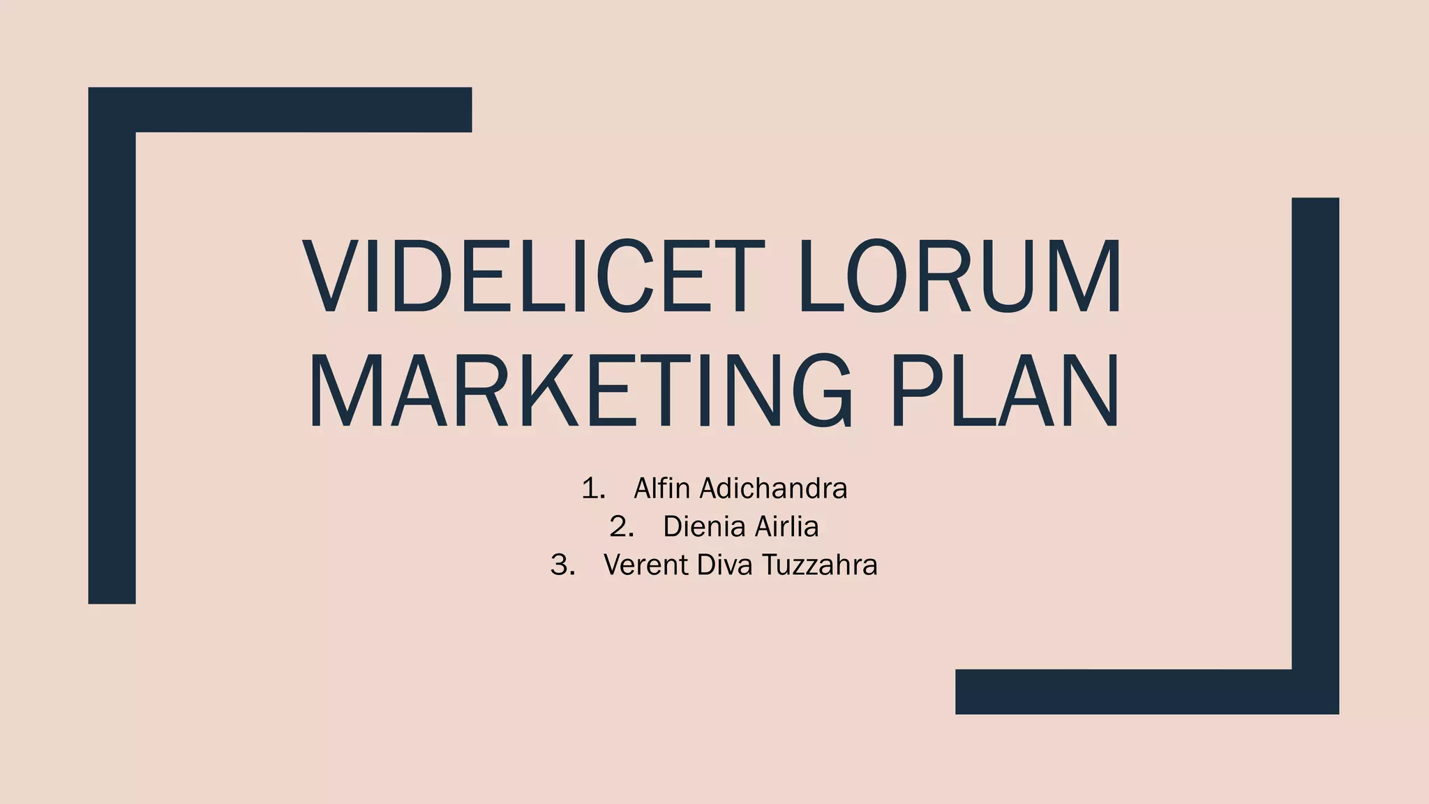 Videlicet lorum marketing plan | PPT