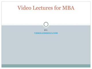 free Video lecture | PPT