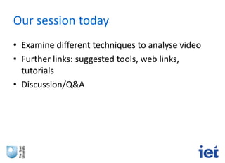Video analysis techniques | PPTX