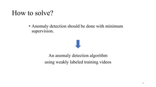 Video anomaly detection - deeplearning paper review study | PDF