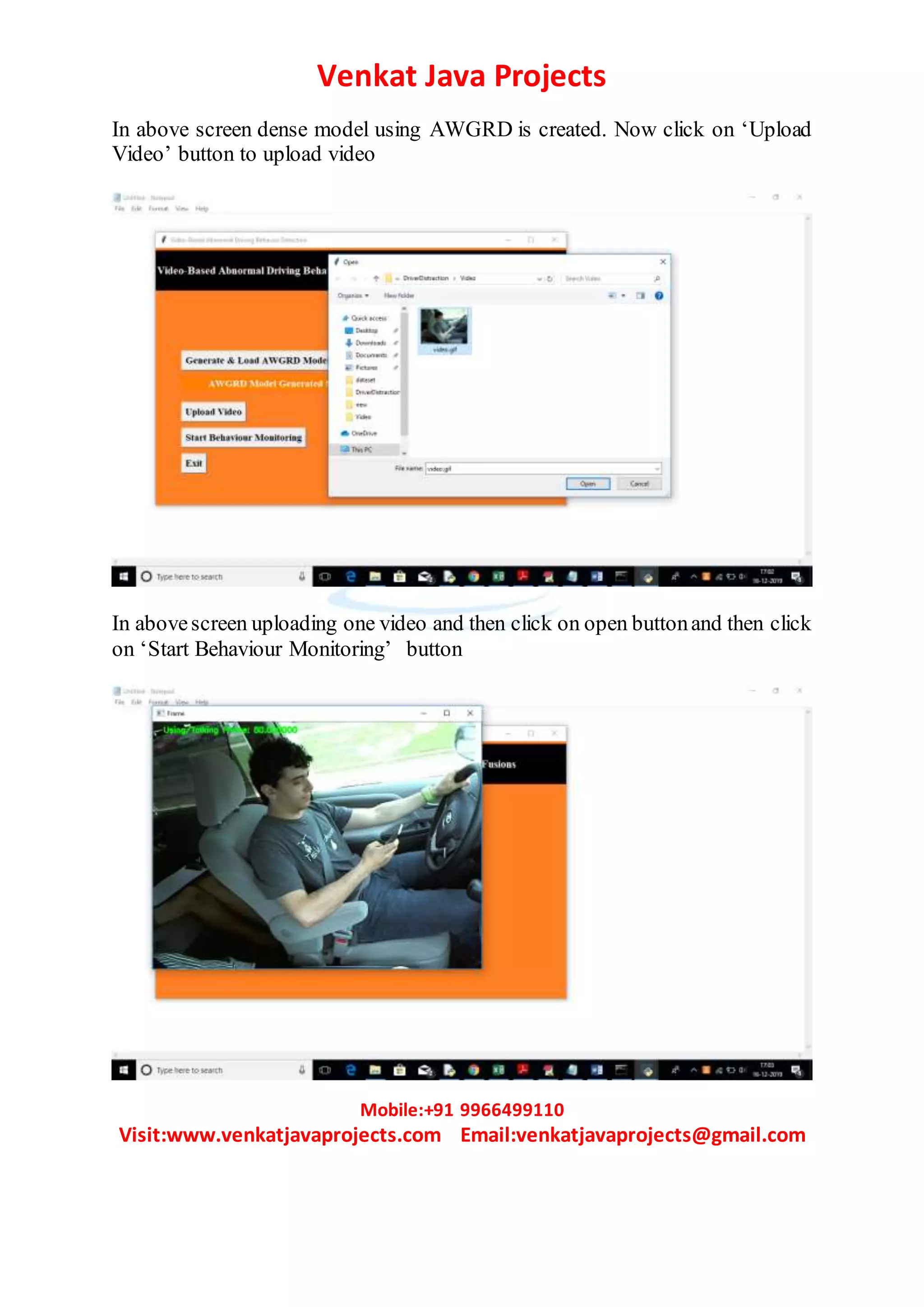 Video based abnormal driving behaviour detection via deep learning ...