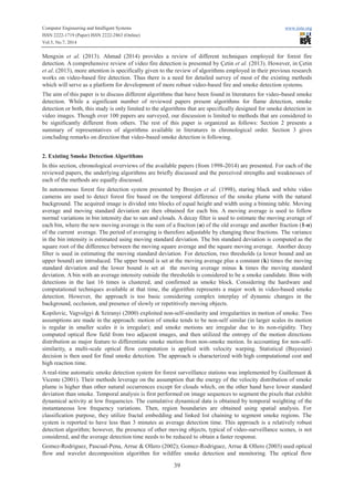 Video based smoke detection algorithms | PDF