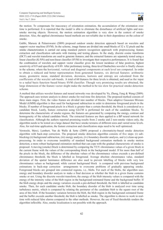 Video based smoke detection algorithms | PDF