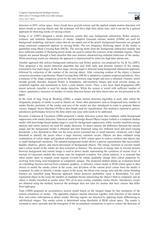 Video based smoke detection algorithms | PDF