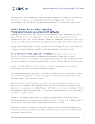 Video Communications Management Software | PDF