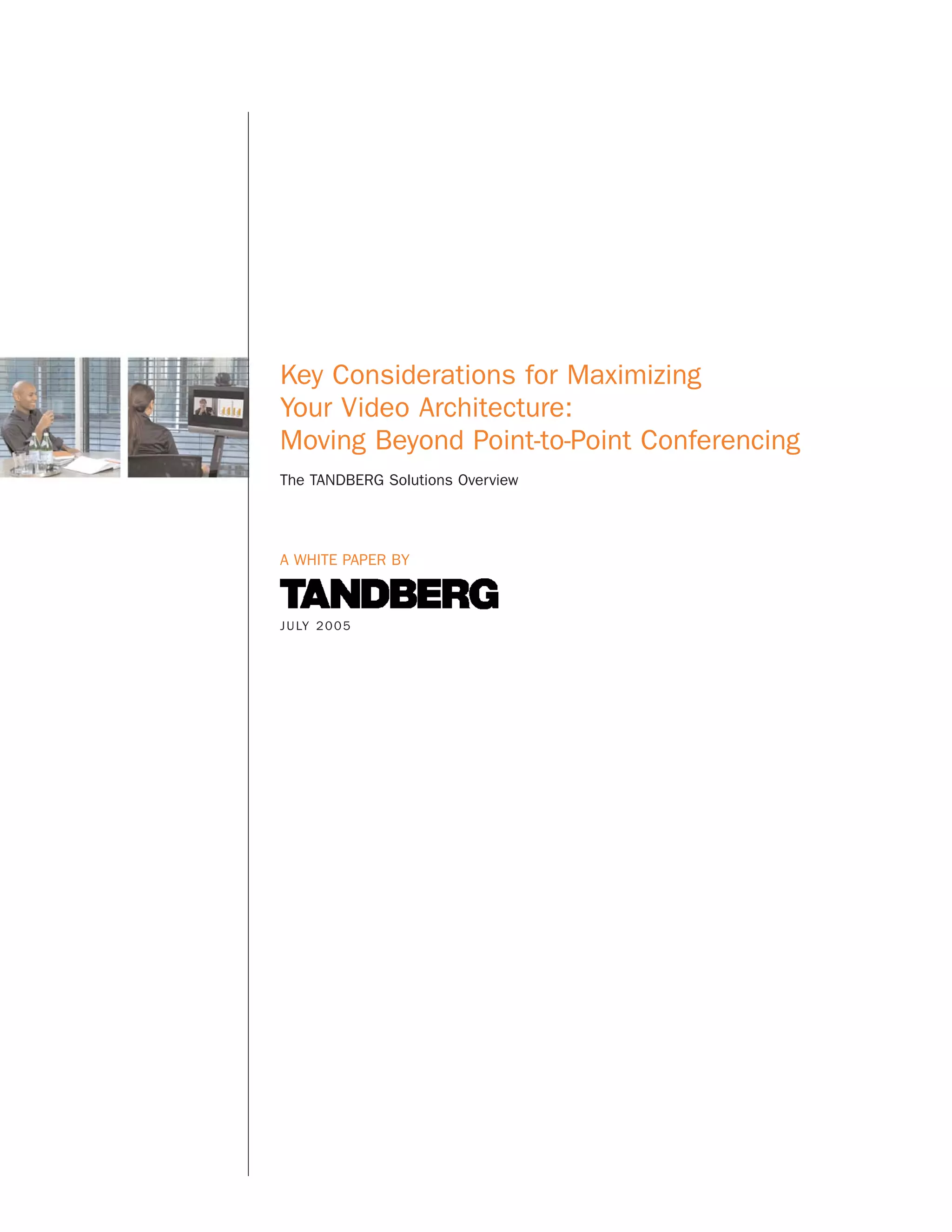 Video Conferencing Architecture | PDF