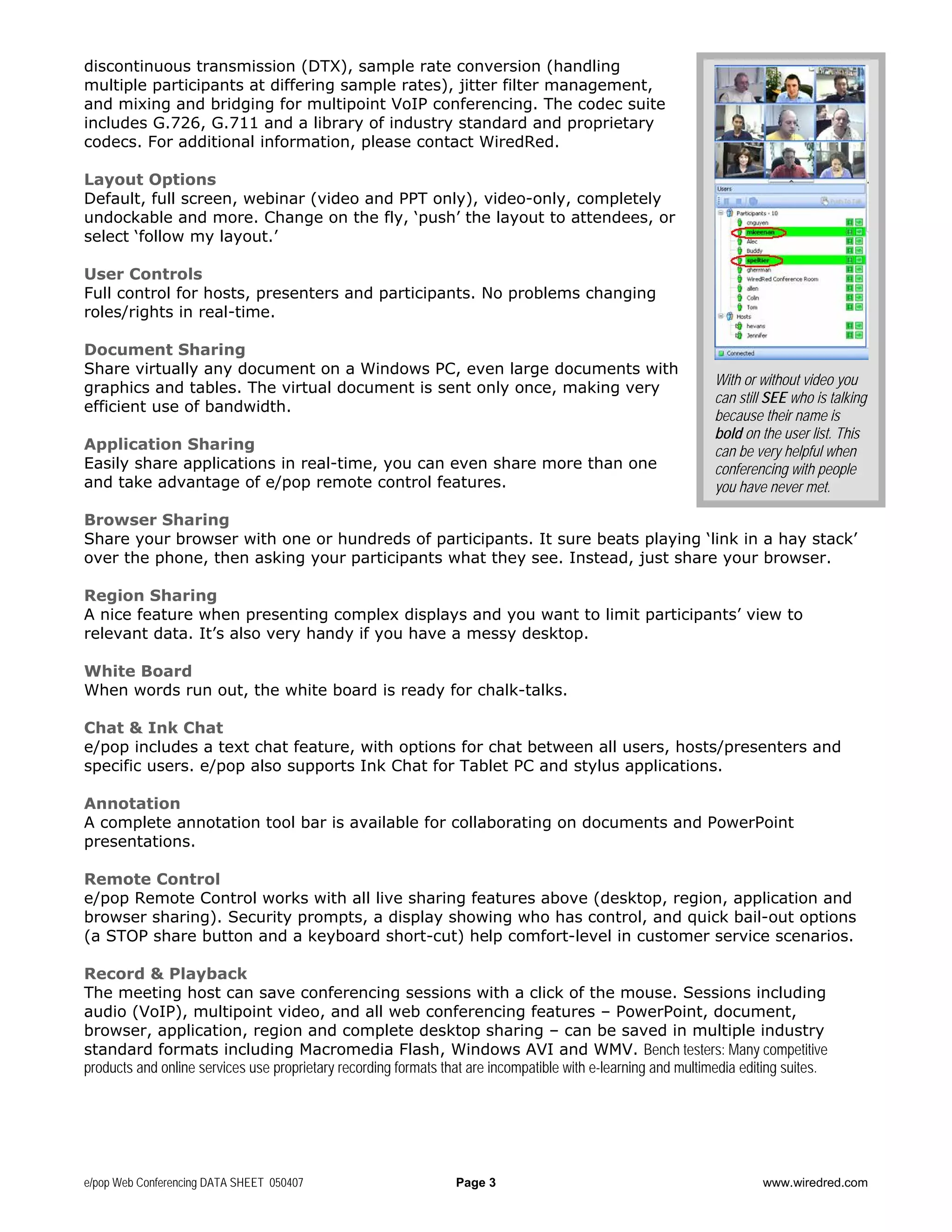 - Video conferencing data sheet | PDF