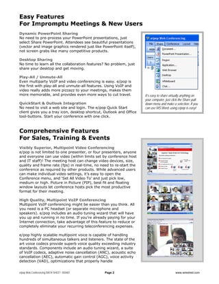 - Video conferencing data sheet | PDF