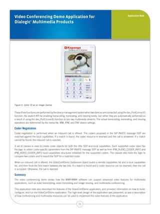 Video Conferencing Demo Application for Dialogic® Multimedia ... | PDF | Web Conferencing ...