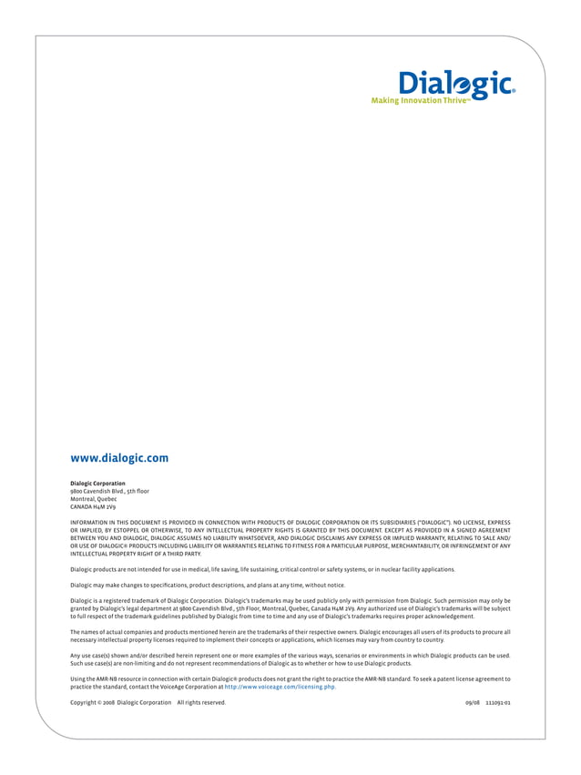 Video Conferencing Demo Application for Dialogic® Multimedia ... | PDF | Web Conferencing ...