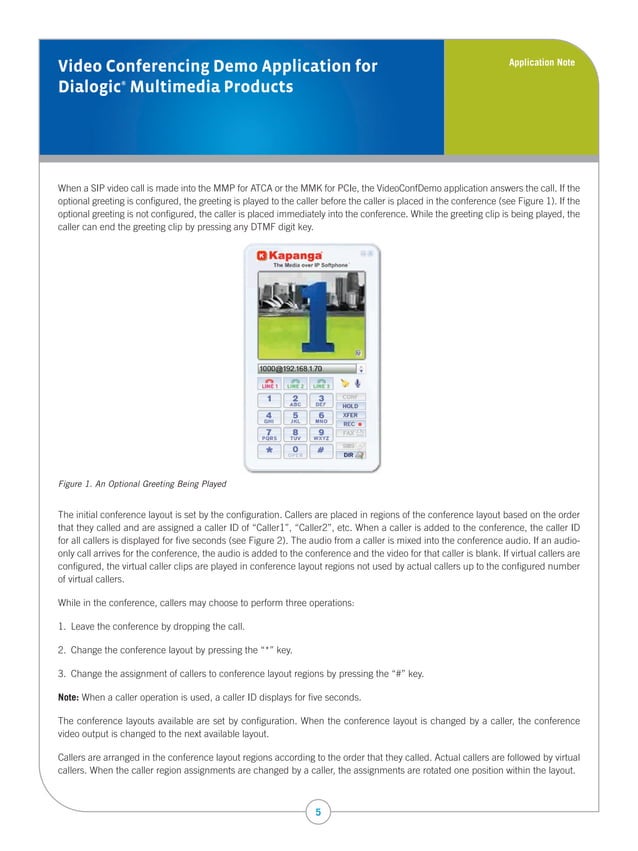 Video Conferencing Demo Application for Dialogic® Multimedia ... | PDF | Web Conferencing ...