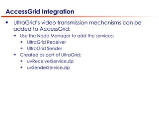 Video Conferencing Experiences with UltraGrid: | PPT