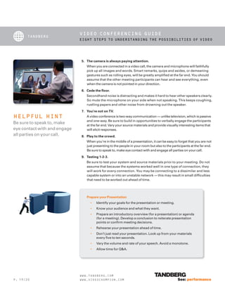 vidEo ConfErEnCing guidE | PDF