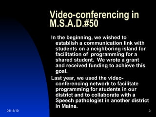 Video Conferencing Information (PowerPoint Presentation) | PPT