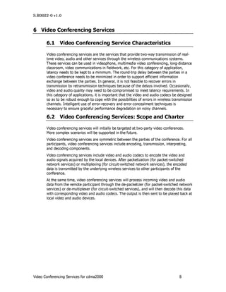 Video Conferencing Services – Stage 1 | PDF