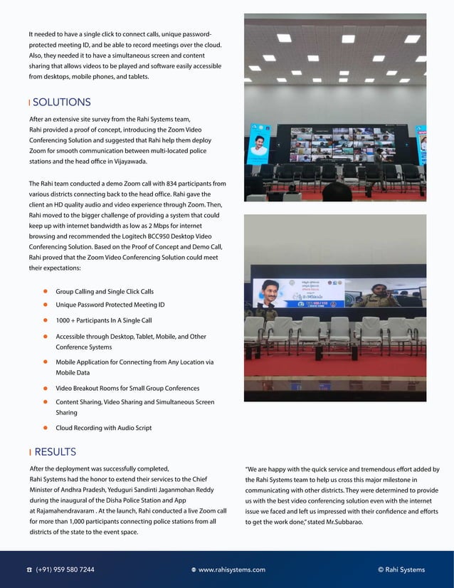 Zoom Video Conferencing Solution for DGP Office Vijayawada | Case Study ...