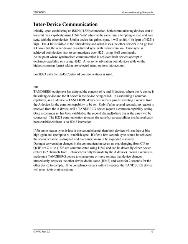 Video Conferencing Standards | PDF