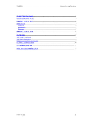 Video Conferencing Standards | PDF