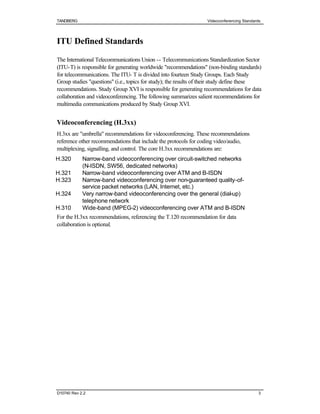 Video Conferencing Standards | PDF