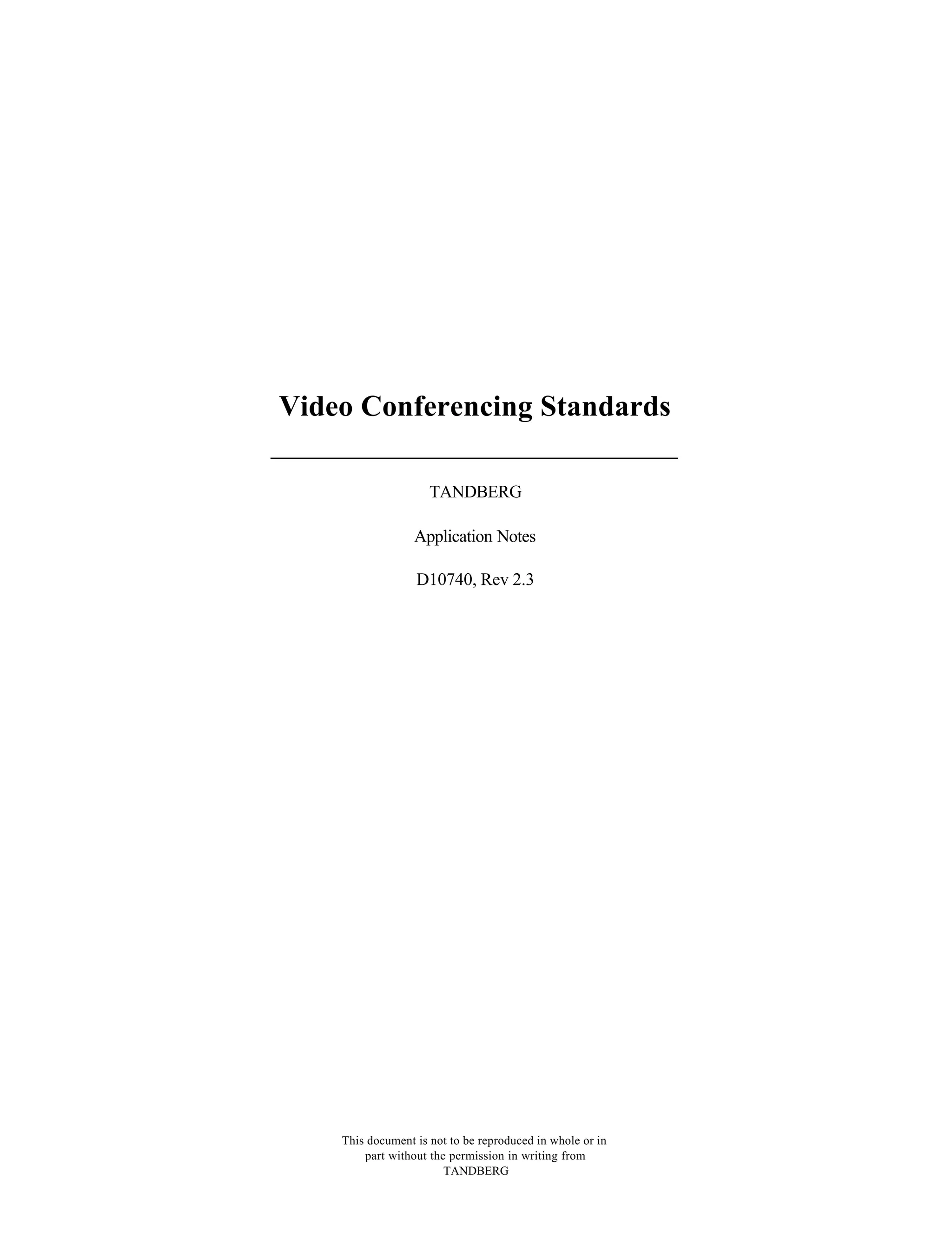 Video Conferencing Standards | PDF