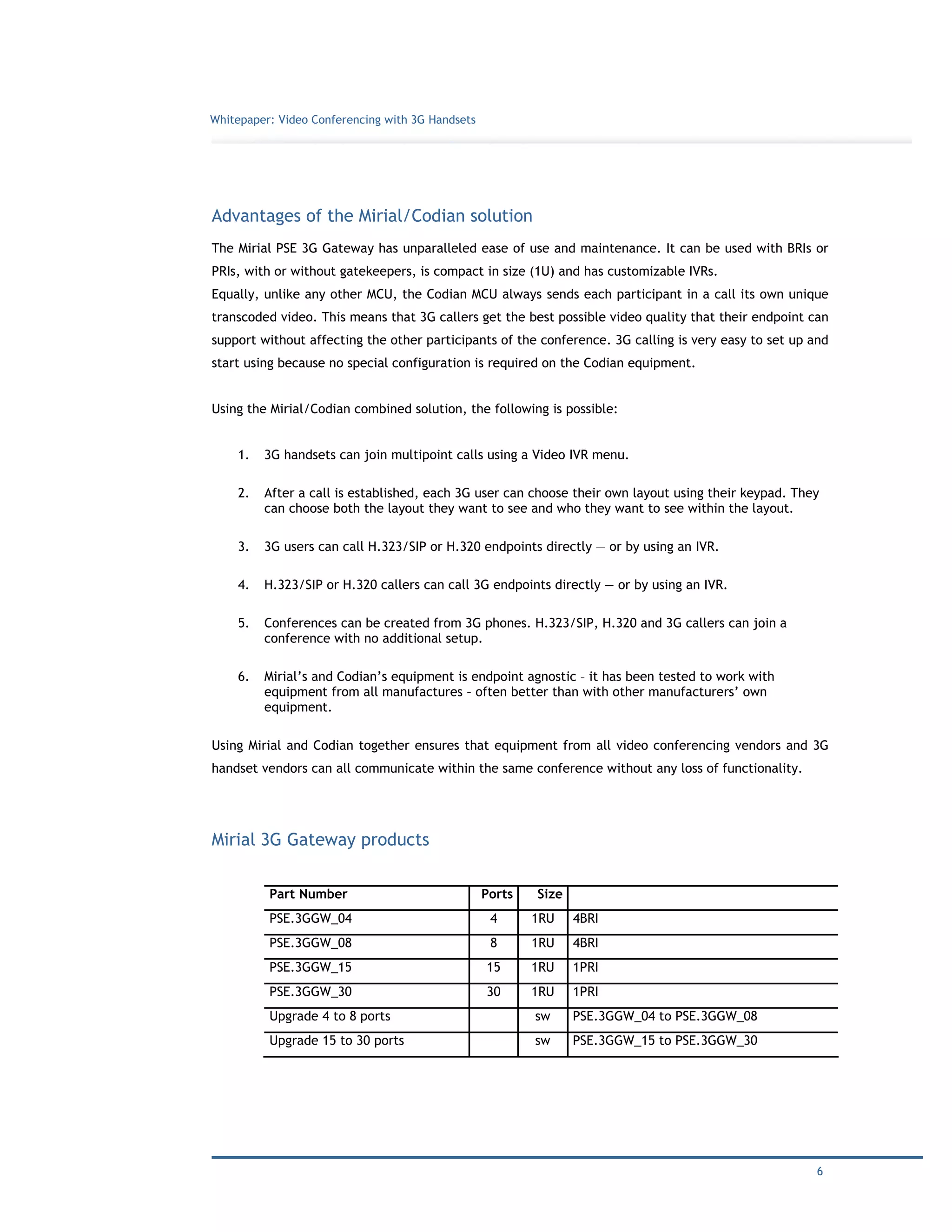 Video Conferencing with 3G Handsets | PDF