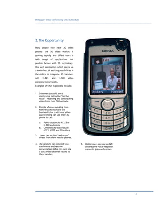 Video Conferencing with 3G Handsets | PDF